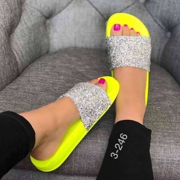 boutique | Shoes | Glitter Slides | Poshmark